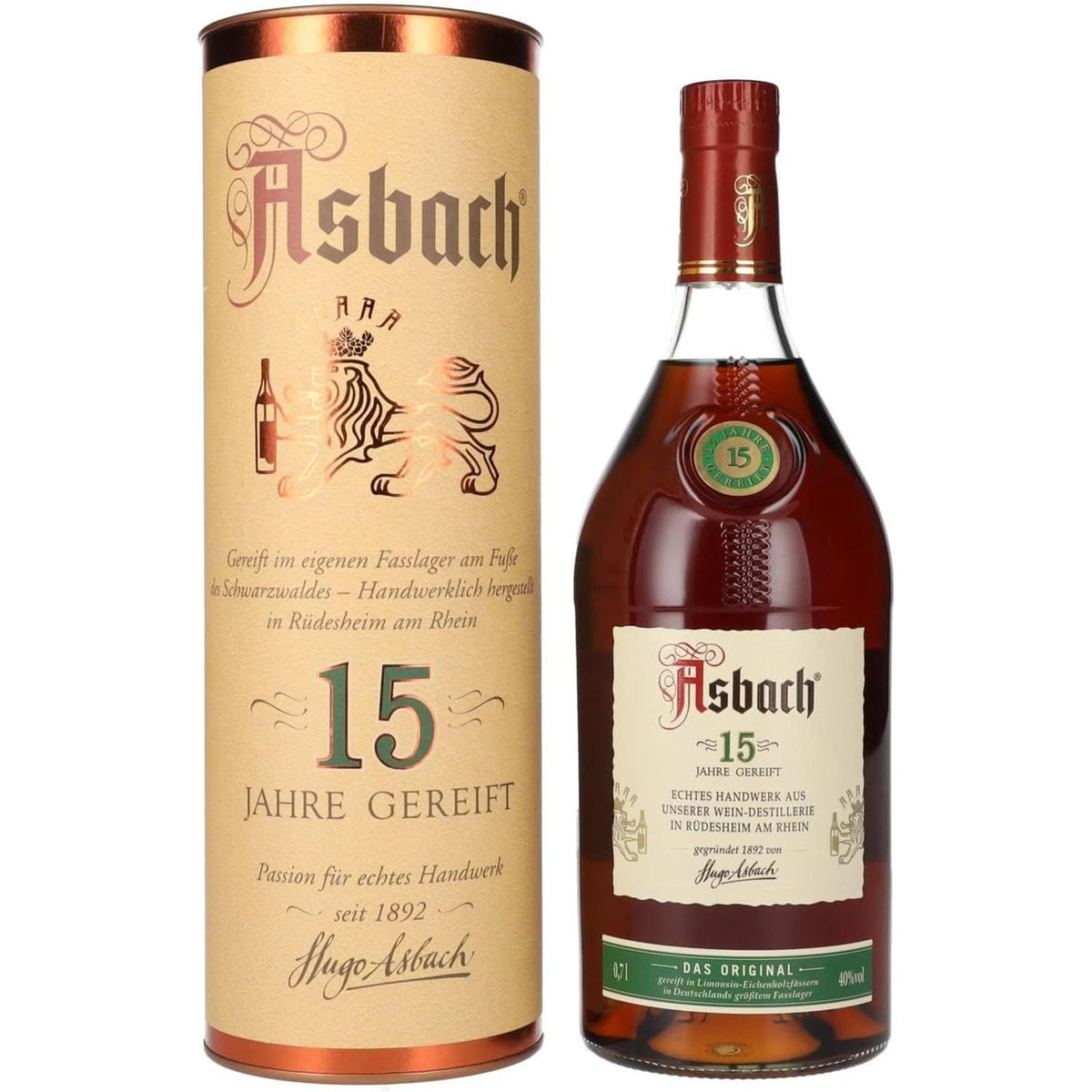 Asbach Spezialbrand 15 Year Old Brandy Gift Boxed | Next Day Delivery ...